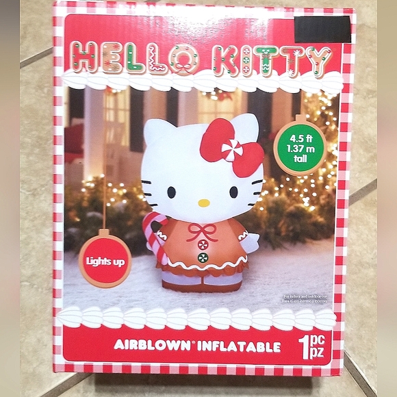 Sanrio | Holiday | Gemmy Sanrio Gingerbread Hello Kitty 45ft Airblown ...